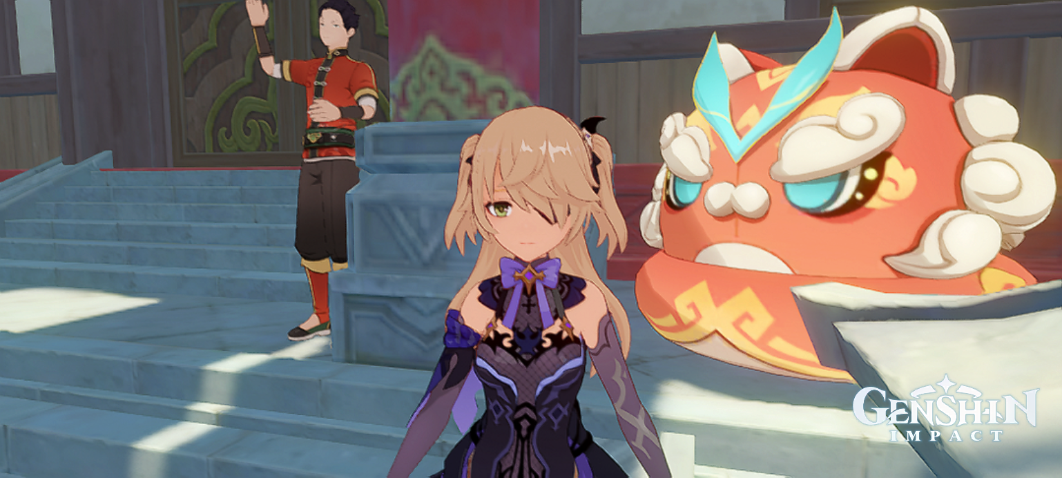 💜🐦‍⬛💜Fischl having one last look around at the Lantern Rite decoration💜 ...