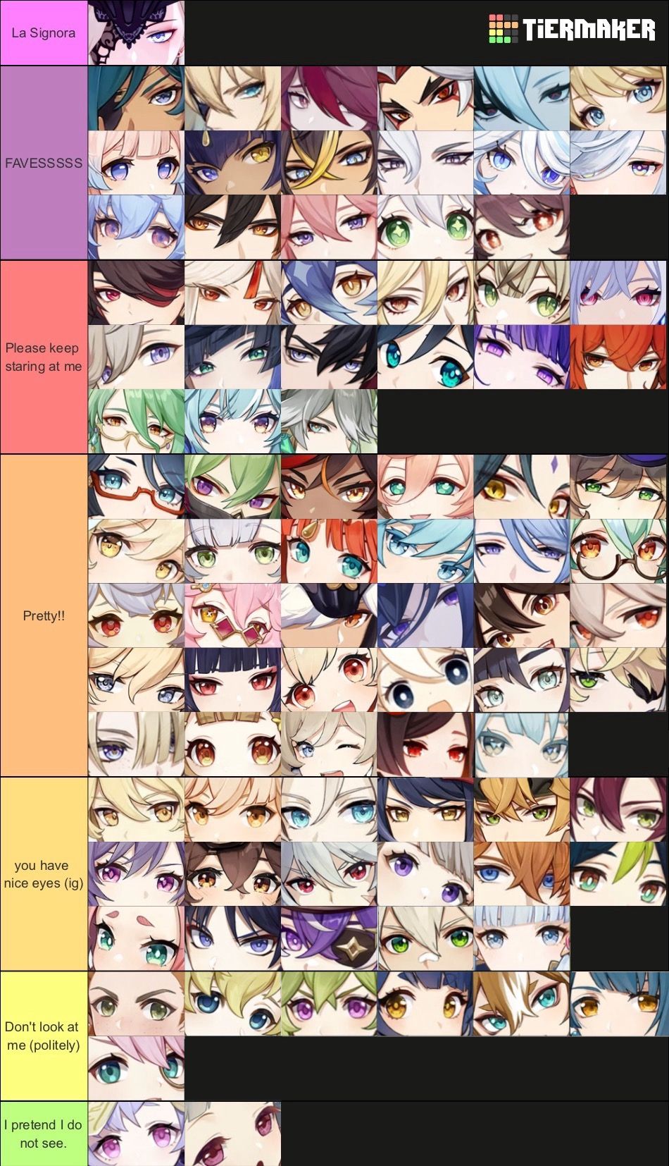 👁️ (READ DESC) Genshin Eye Tier List! Genshin Impact | HoYoLAB