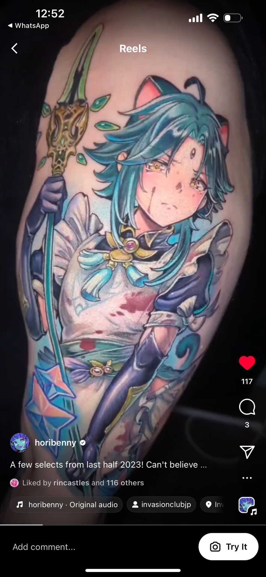 Xiao tattoo - Horibenny Invasion Club Genshin Impact | HoYoLAB