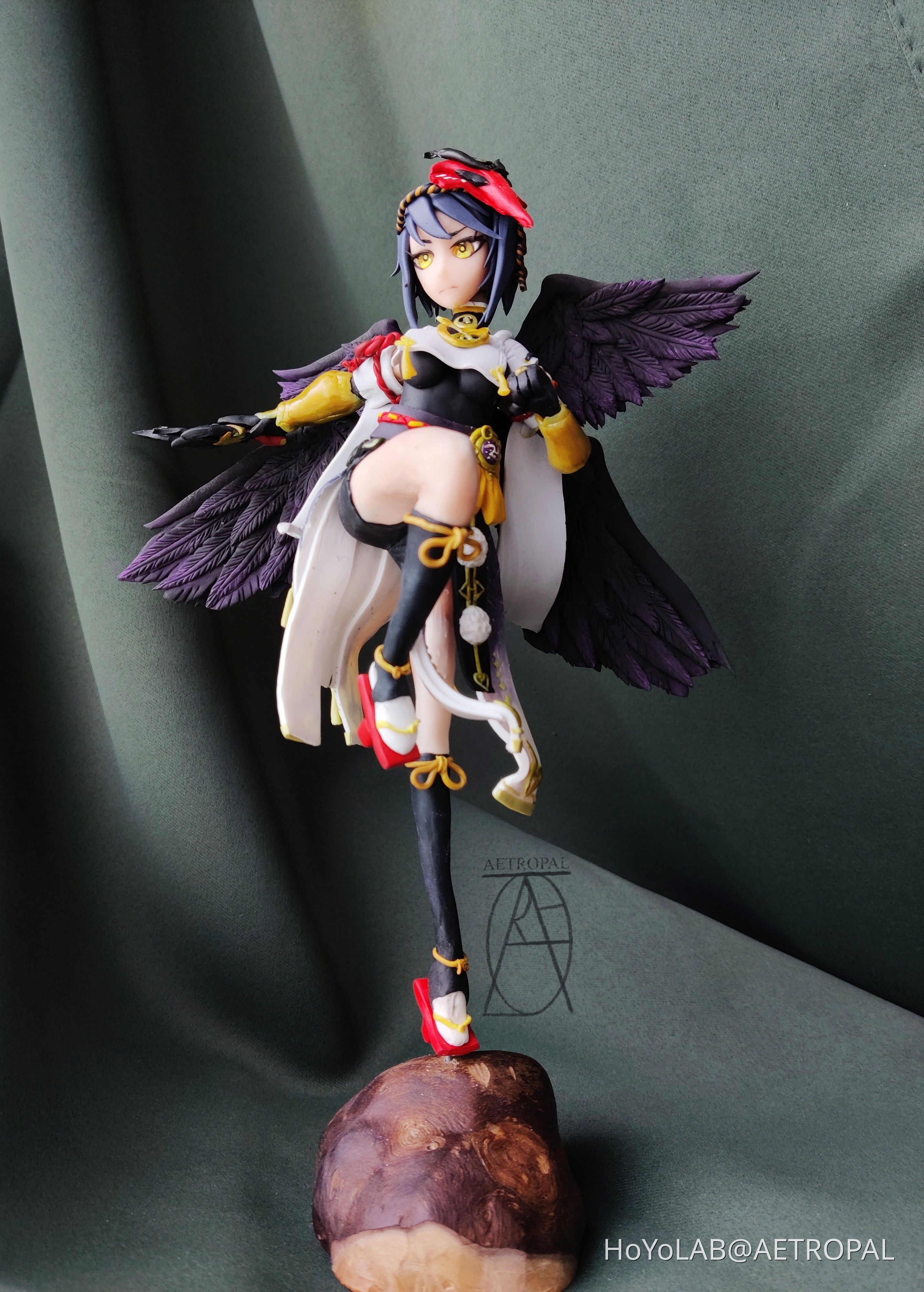 Handmade Kujou Sara clay figure Genshin Impact | HoYoLAB