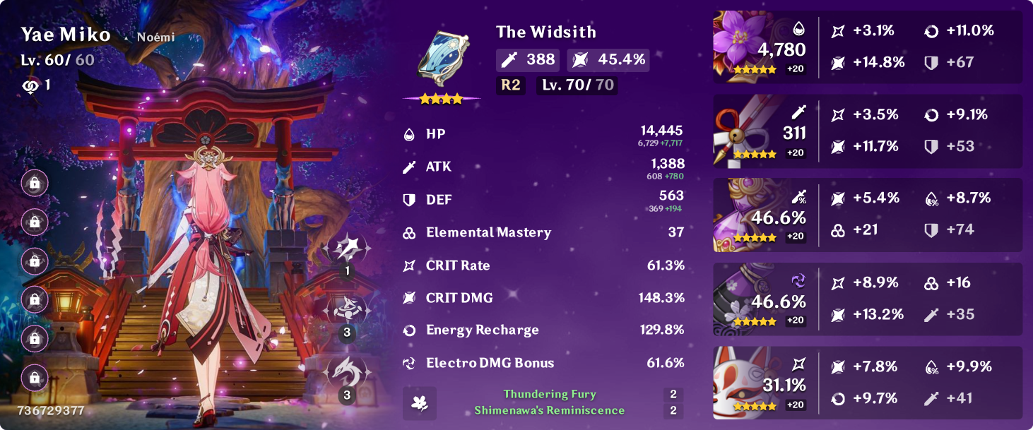 my miko build I lvl up next her talents weapon and ofc herself Genshin ...