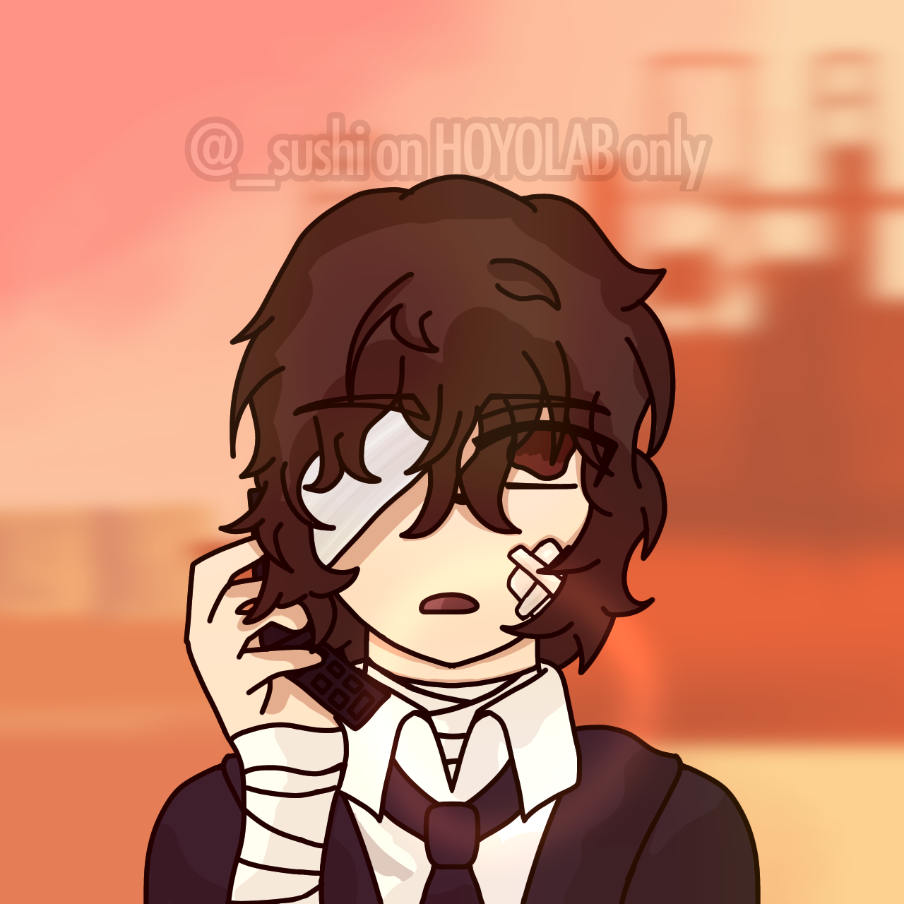 dazai 15 drawing i drew yesterday- | HoYoLAB