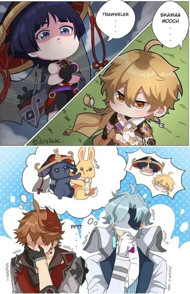 Baby Scaramouche & traveller Genshin Impact | HoYoLAB