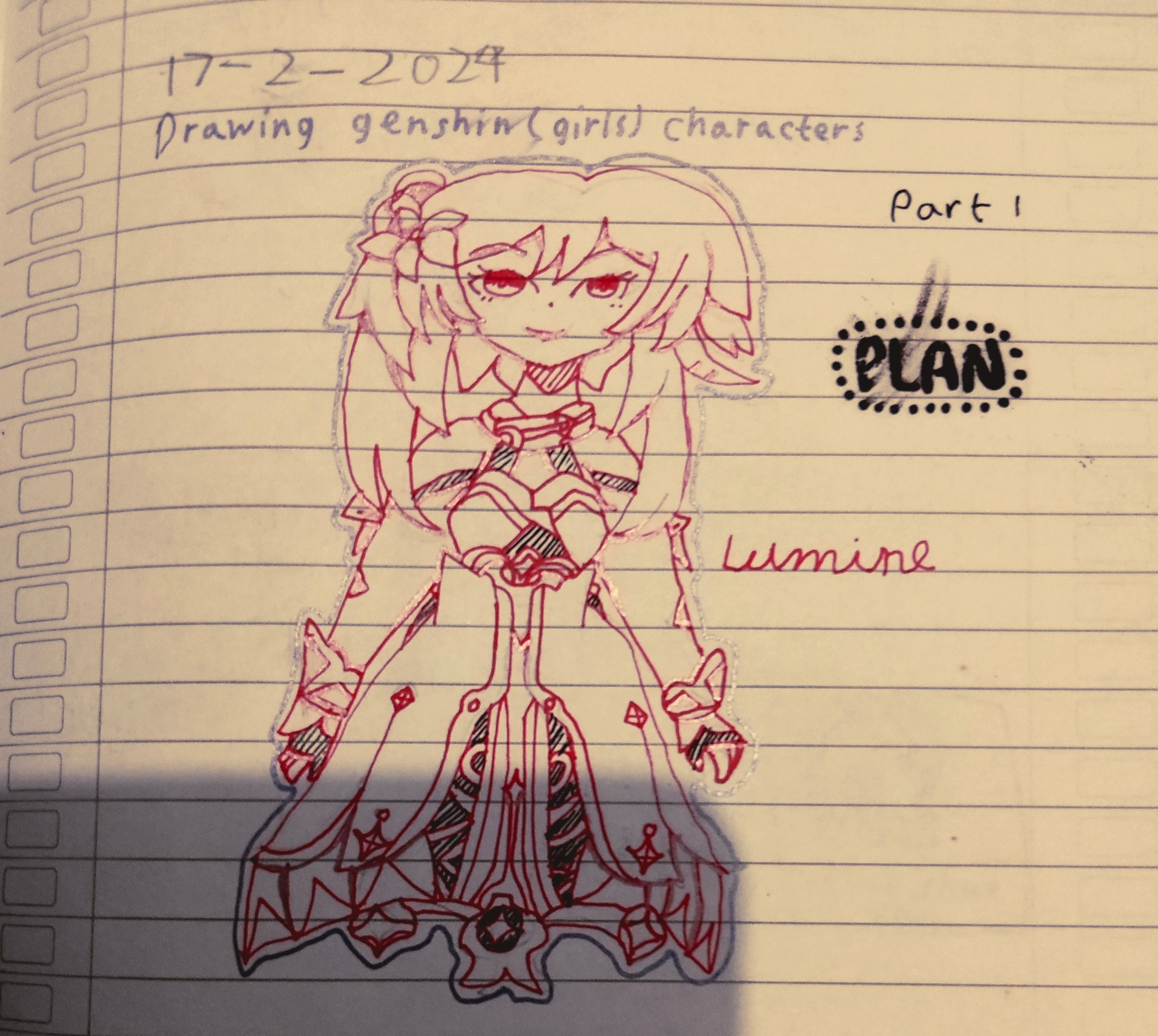 Drawing Lumine And Paimon 🌑🧚‍♀️ Genshin Impact | HoYoLAB