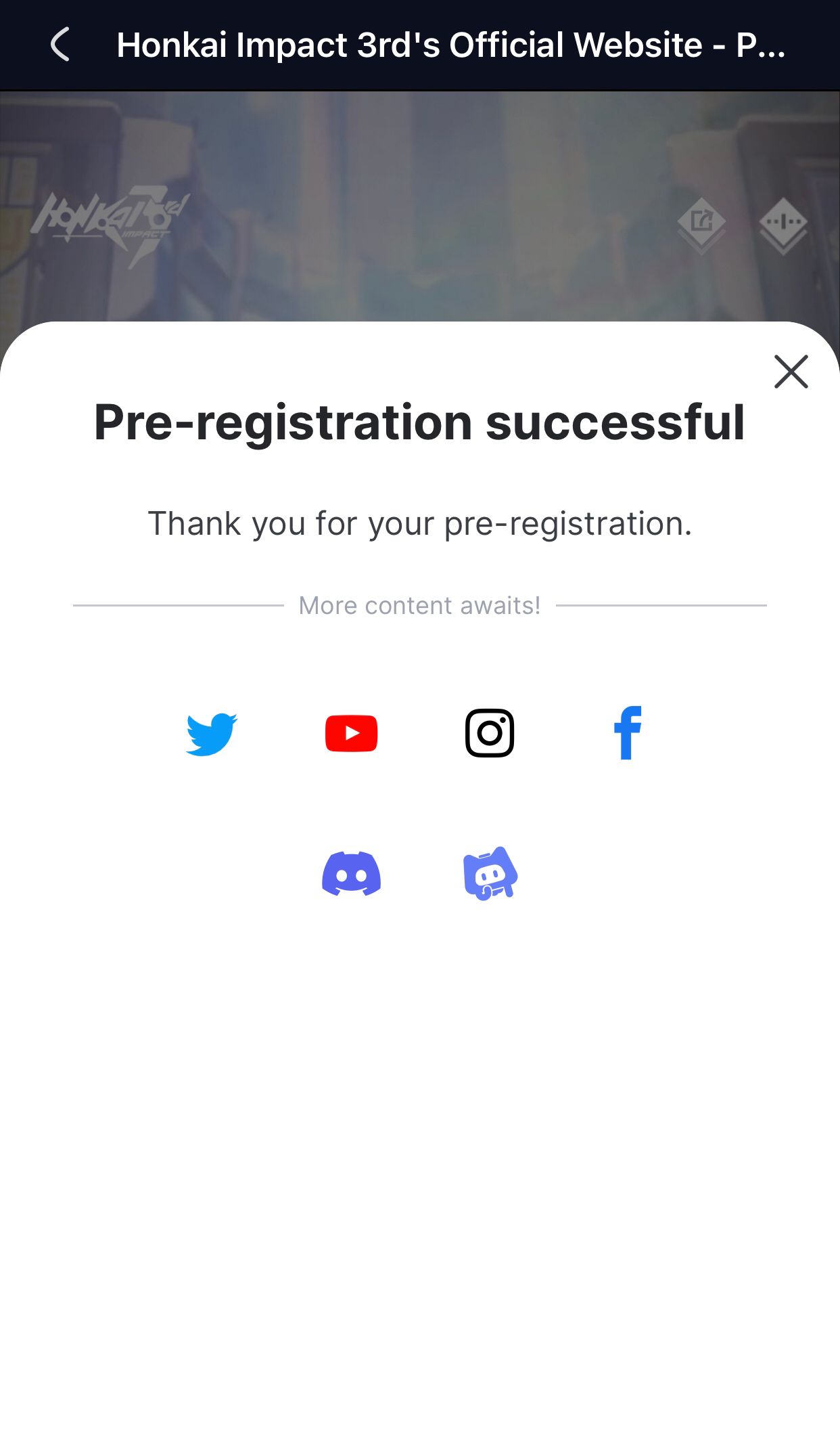 Preregged for HI3 pt. 2 Honkai Impact 3rd | HoYoLAB