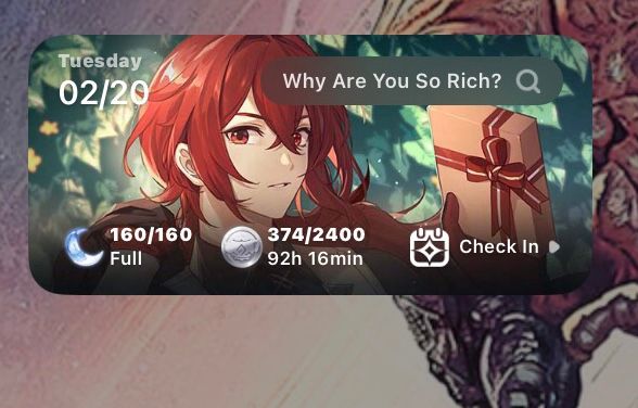 My genshin widget.. Genshin Impact | HoYoLAB