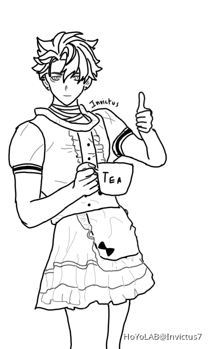 Wriothesley in a maid outfit Genshin Impact | HoYoLAB