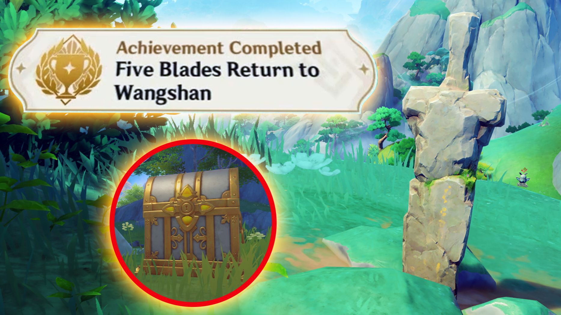 All Five Swords of Guhua Locations Five Blades Return to Wangshan ...
