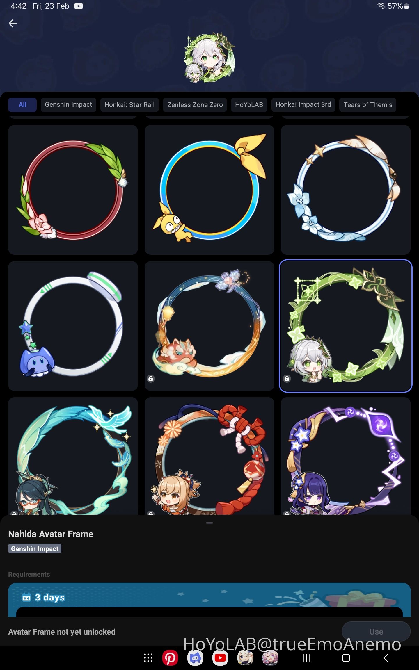 I MISSED OUT ON THE NAHIDA AVATAR FRAME. Genshin Impact | HoYoLAB