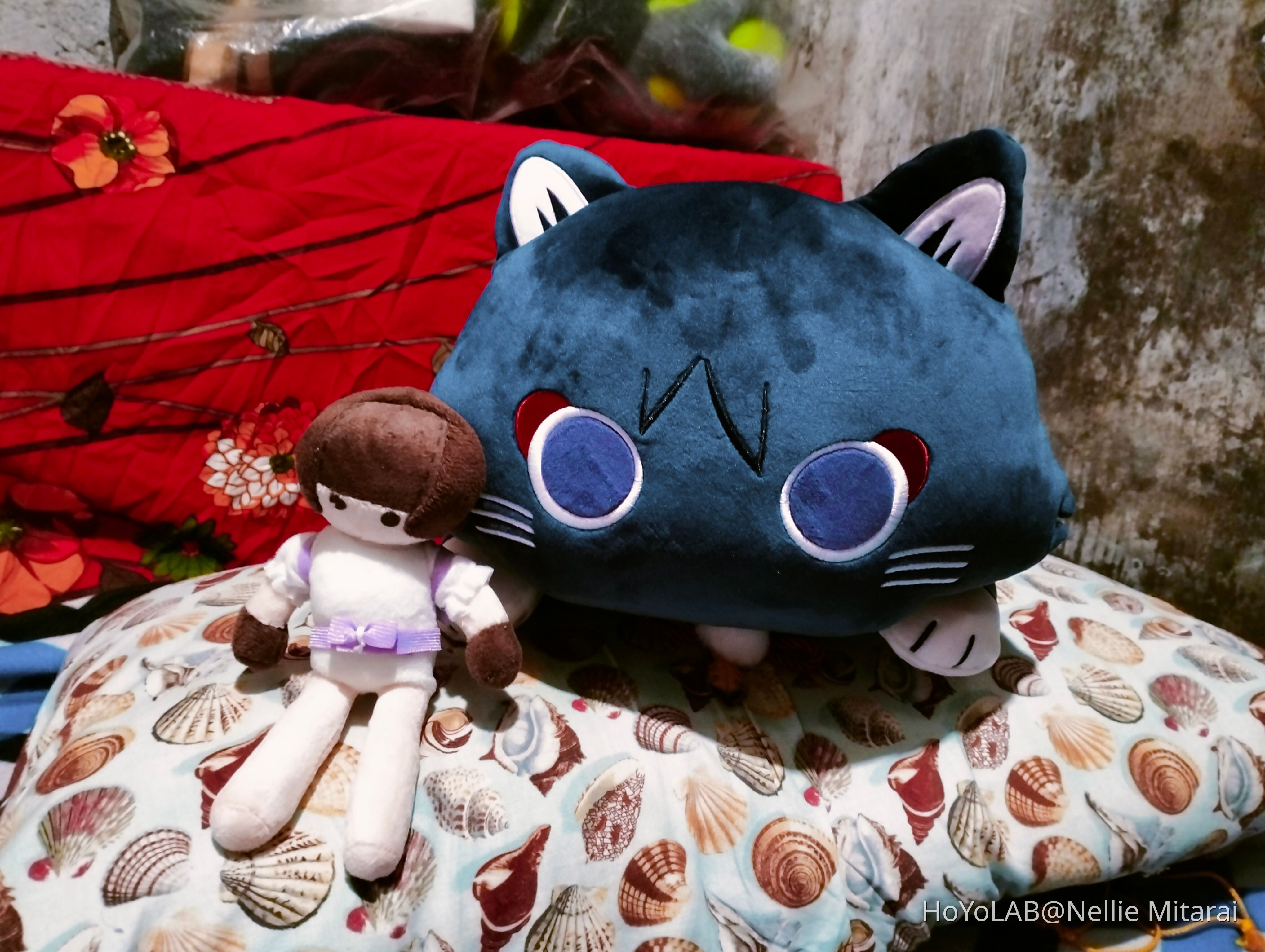 Sharing my Scarameow plushie with the one made by the child he met as ...