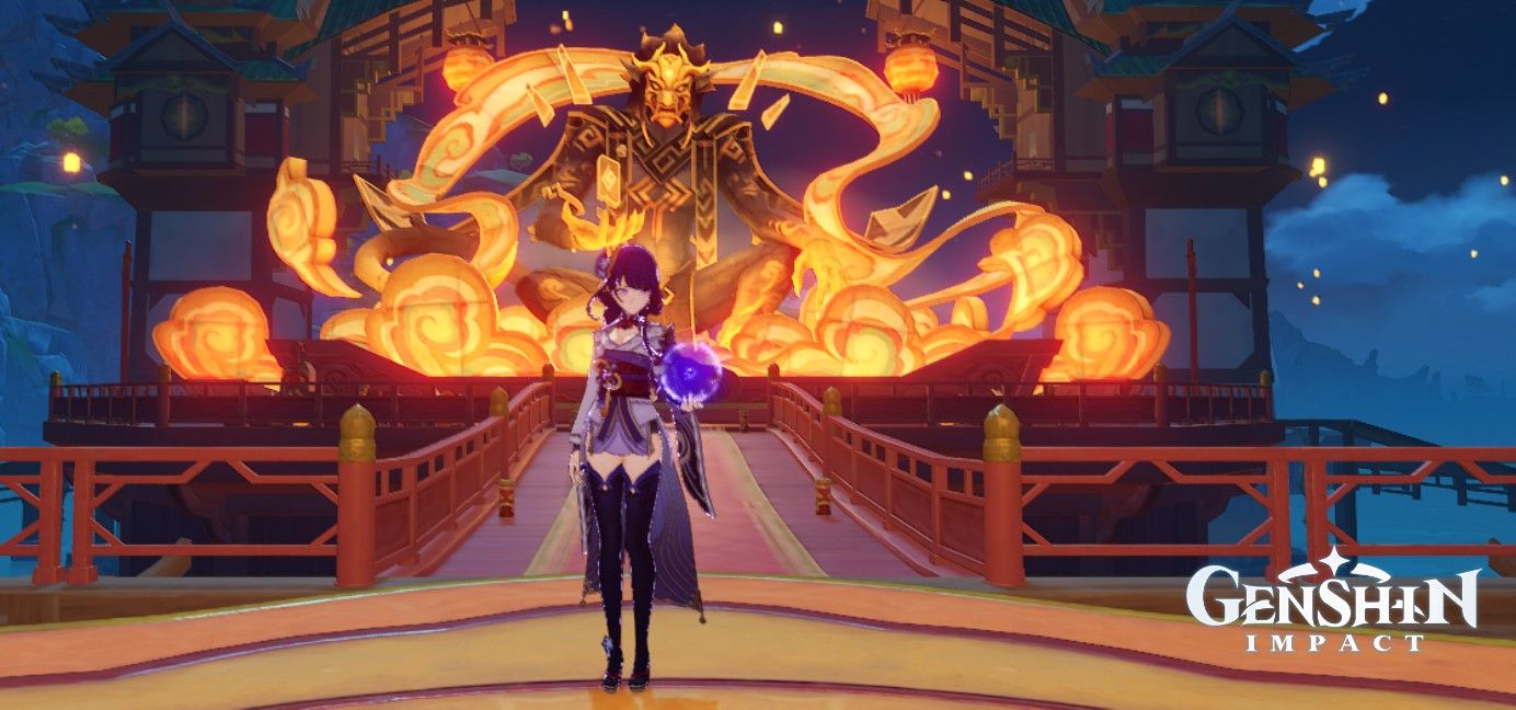 Raiden shogun in front of Menogias Genshin Impact | HoYoLAB