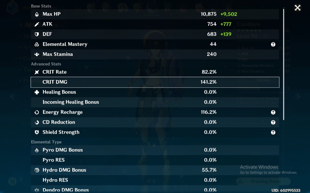 Help with a DPS Candace build Genshin Impact | HoYoLAB