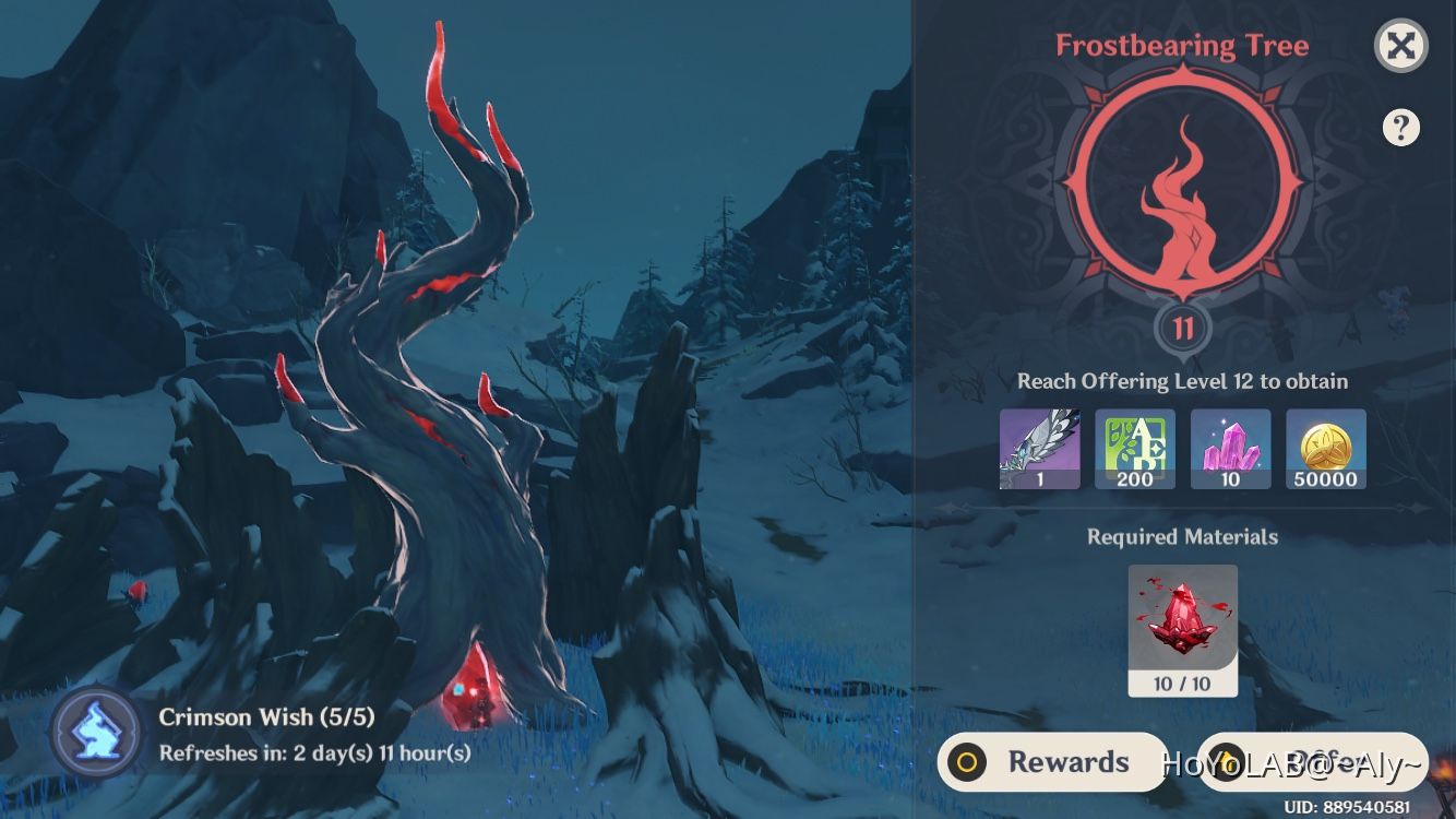 Frostbearing Tree Maxed! Genshin Impact | HoYoLAB