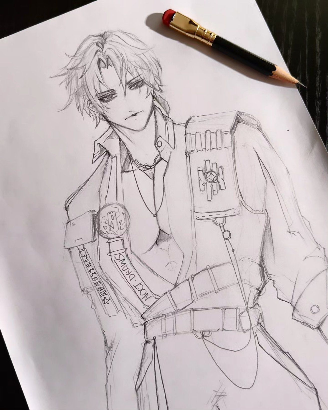 Short Haired Blade + Referenced Clothes (Traditional Sketch Day 35 ...