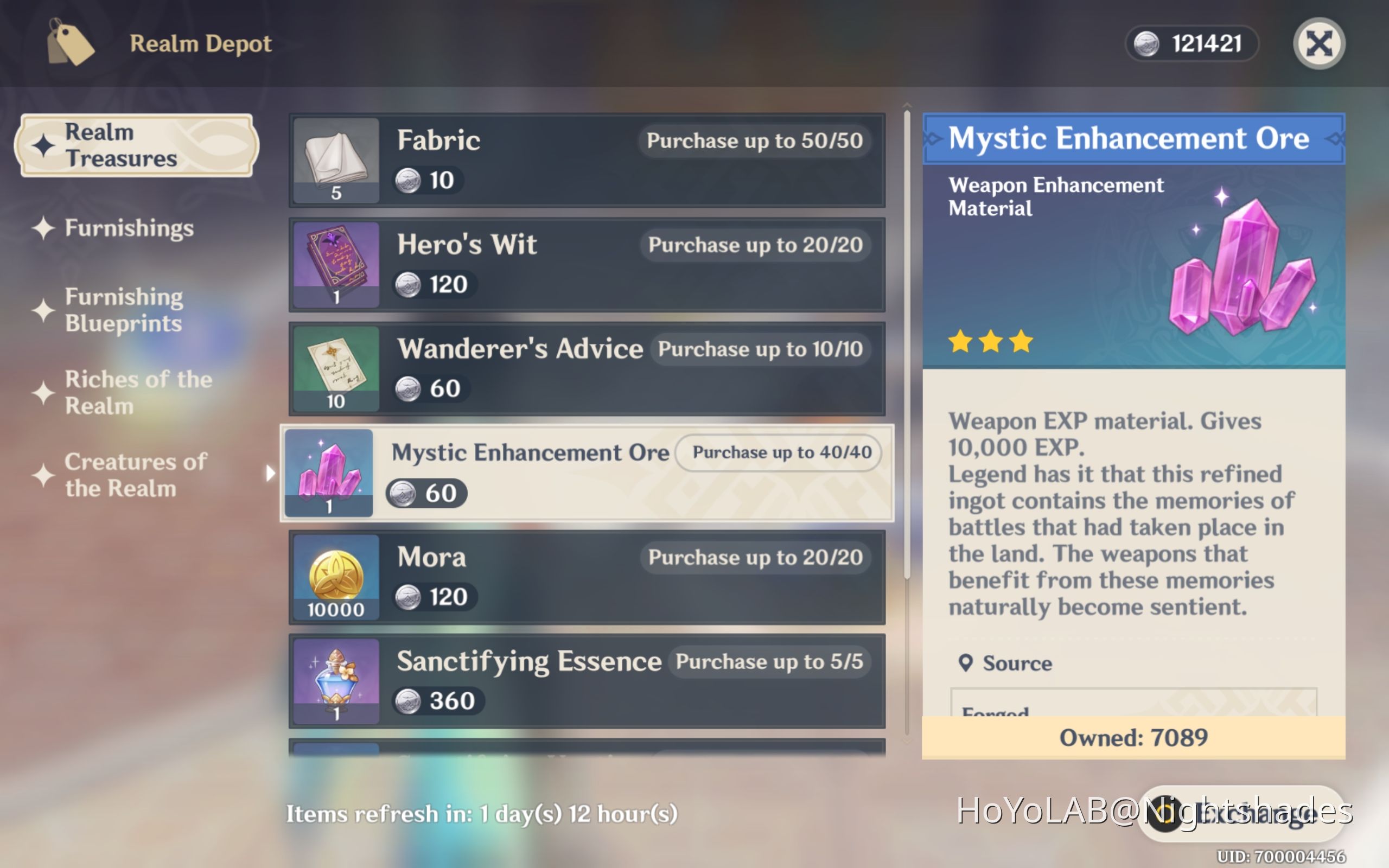 I have enough Moras & Realm Currency Genshin Impact | HoYoLAB