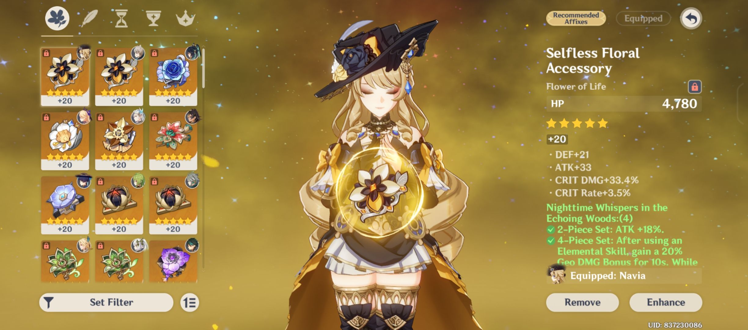 Updated navia build. what do you think is it good or I need crit rate ...