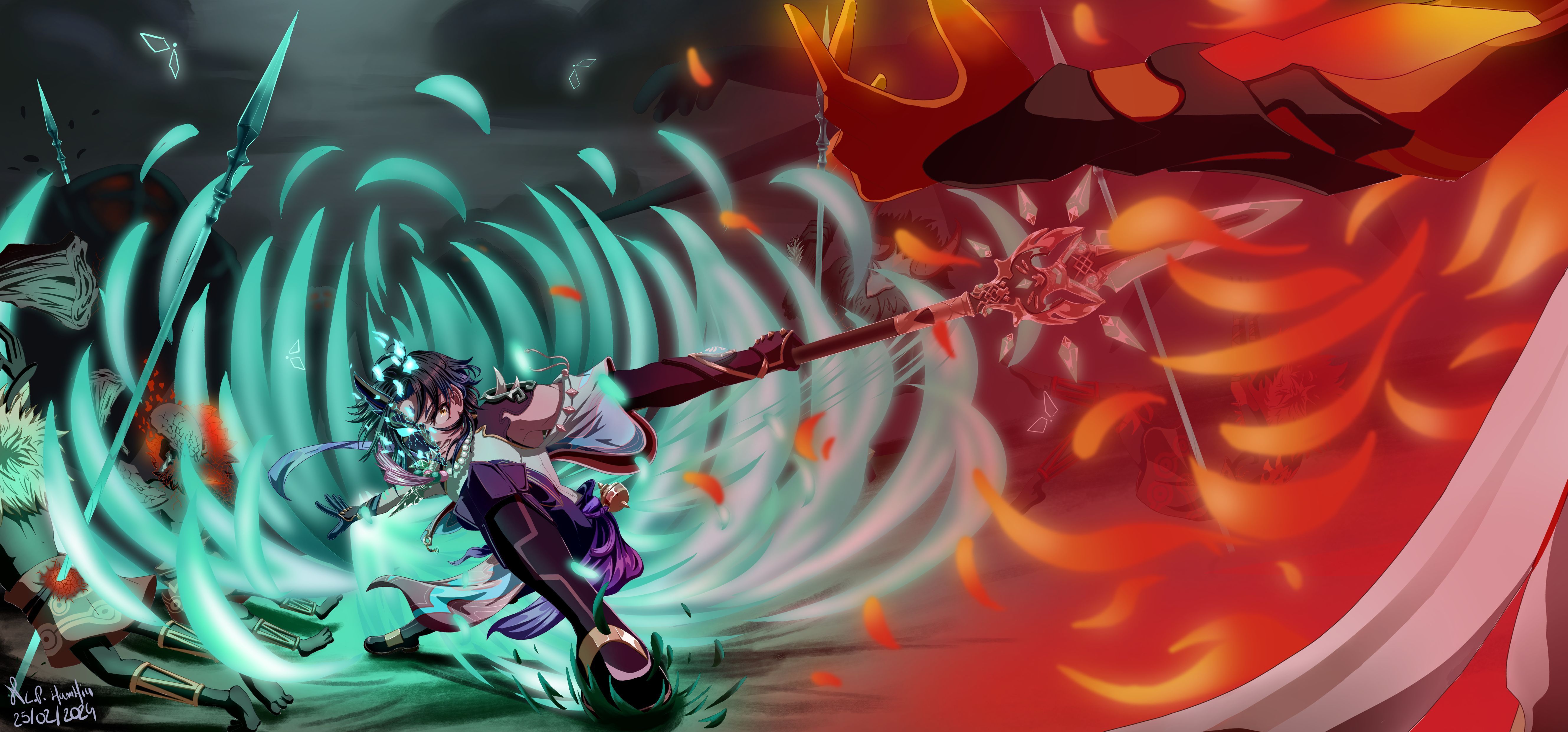 Xiao - Dompteur de Démons - Fanart by HamHiu L.P. Genshin Impact | HoYoLAB