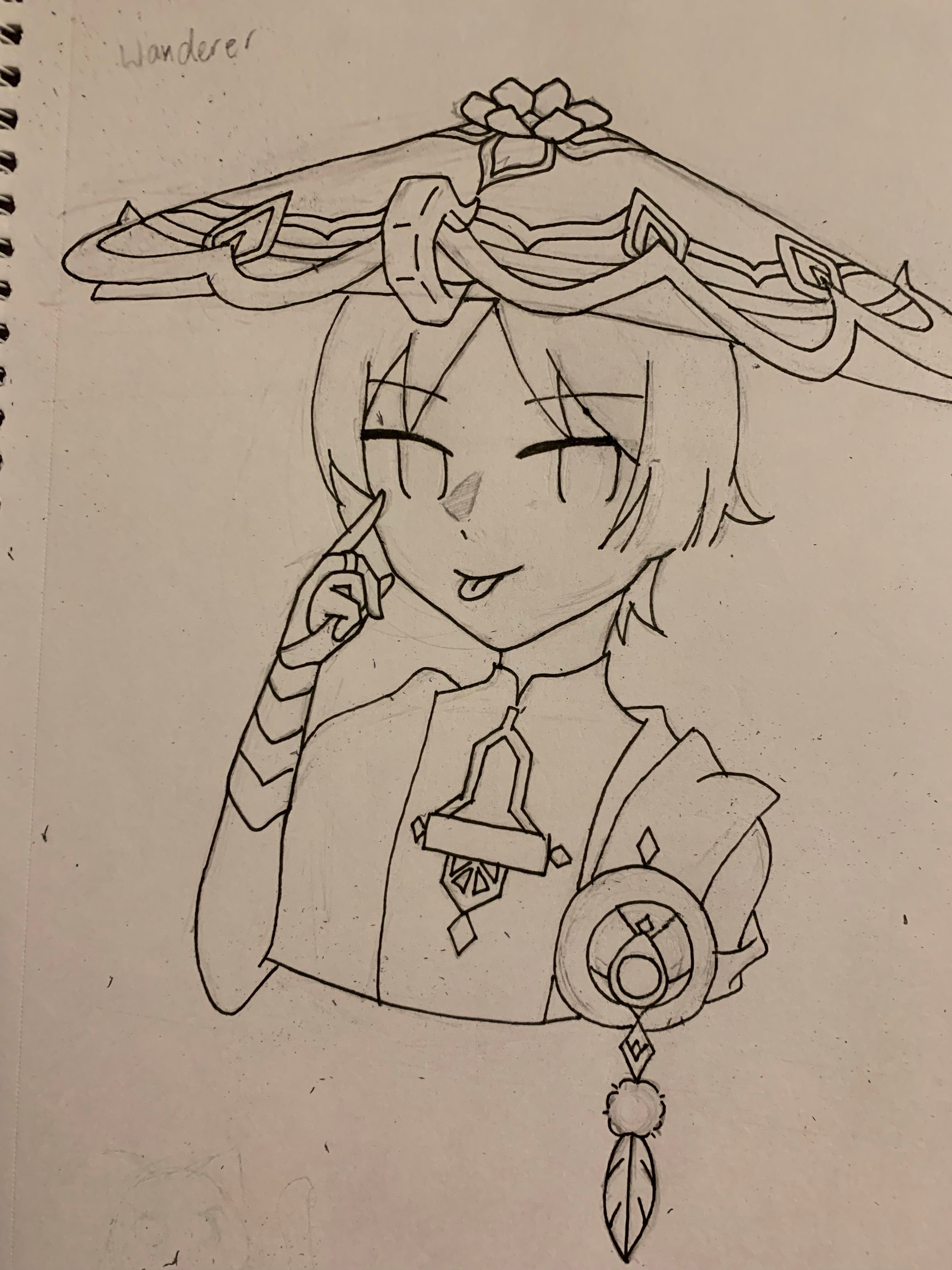 Drawing Wanderer Was Harder Than I Thought It Would Be Genshin Impact ...