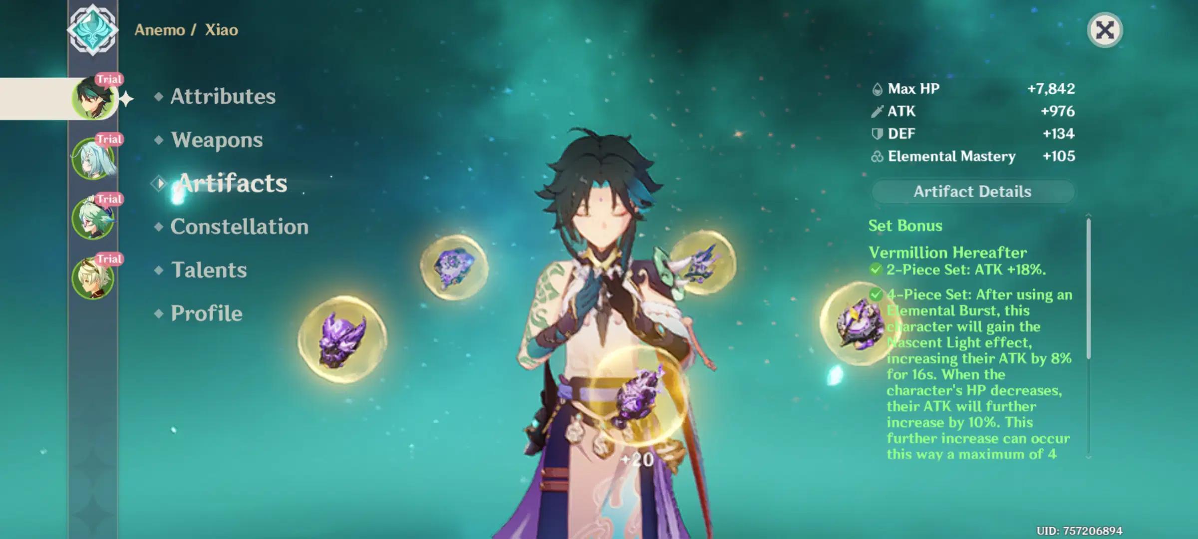 xiao artifacts Genshin Impact | HoYoLAB