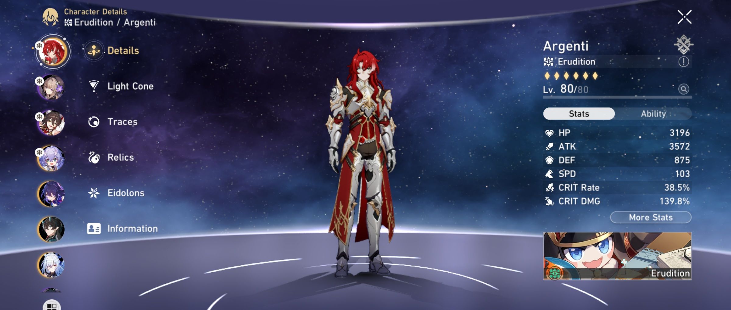 Help me with my e1 Argenti build Honkai: Star Rail | HoYoLAB