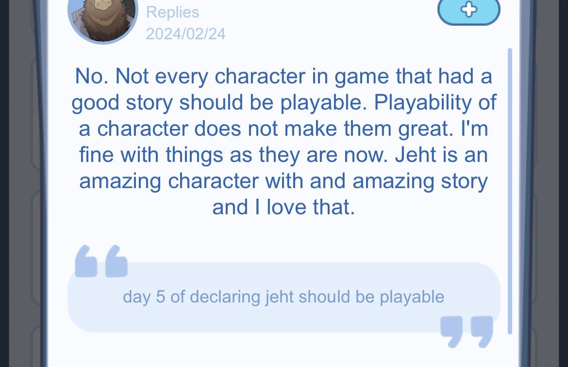 day 10 of declaring jeht should be playable Genshin Impact | HoYoLAB