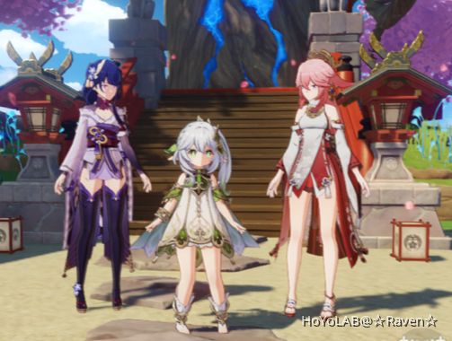 Nahida with Yae and Raiden 🍙 Genshin Impact | HoYoLAB