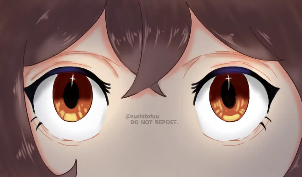 amber color eyes anime