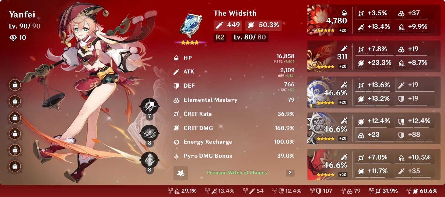 need help with yanfei build Genshin Impact | HoYoLAB