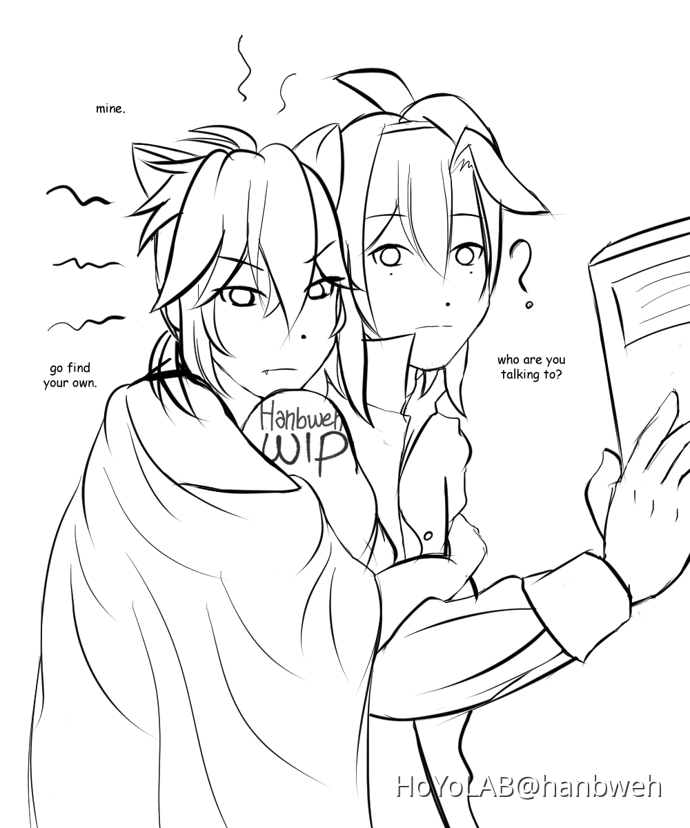 [WIP] Be careful, the kitty bites 🦌🍁 | Heikazu Fan Art Genshin Impact ...