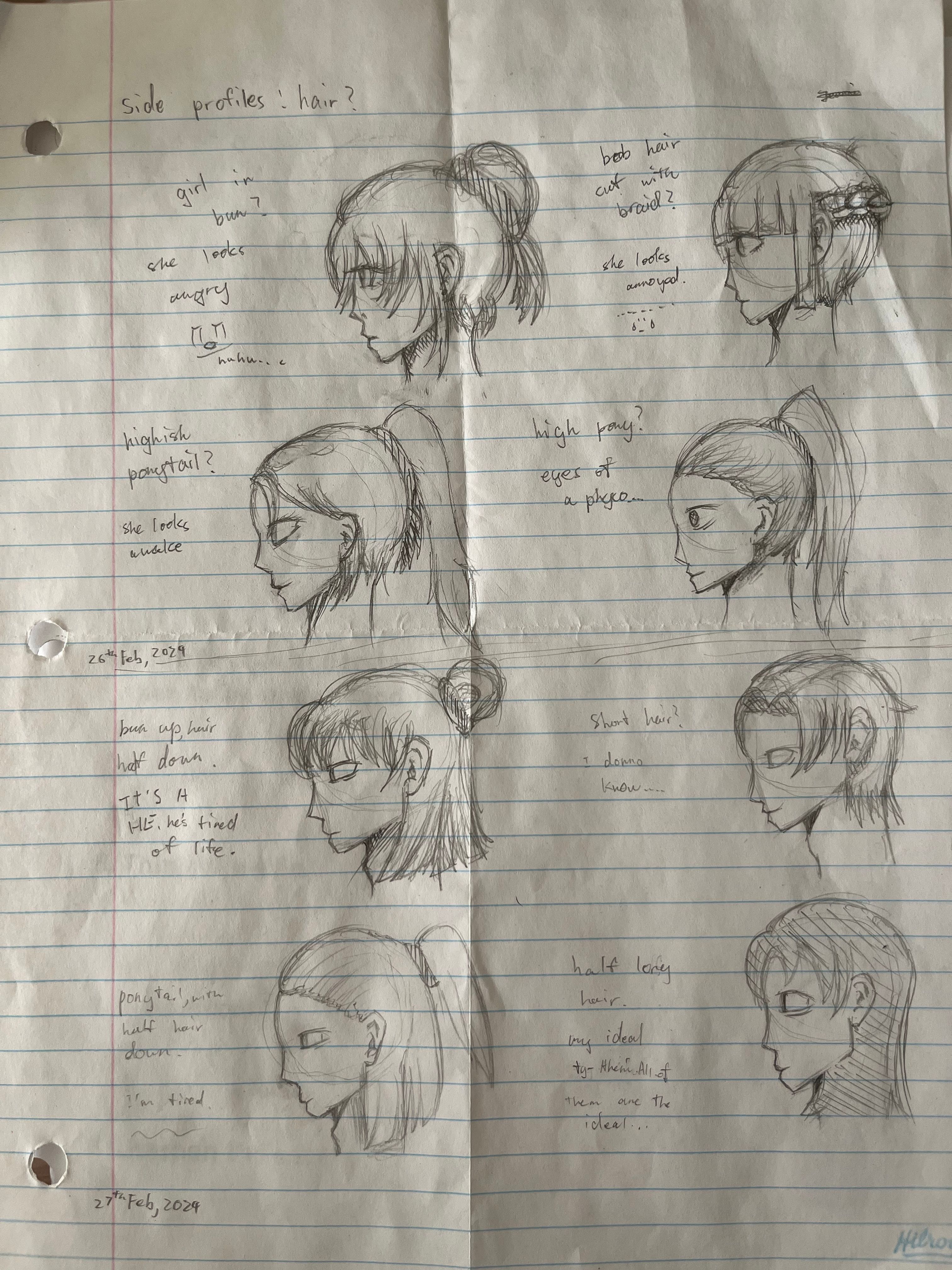 Side profiles to help me with drawing! Is this ok? | HoYoLAB