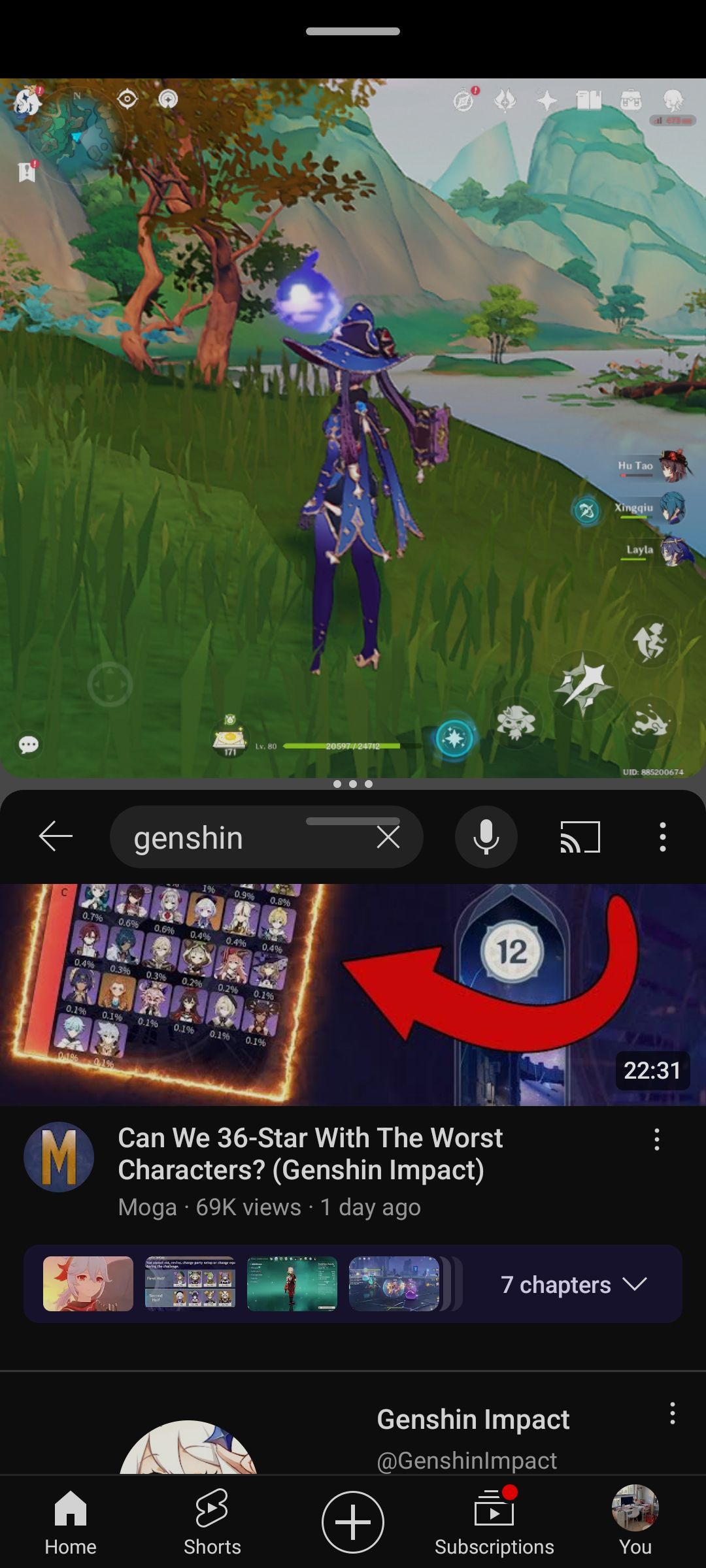 how mobile players farm while watching guide video! Genshin Impact ...