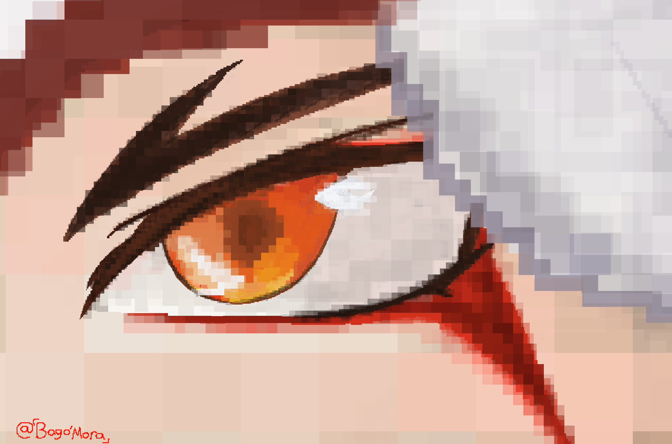 Pixel Itto Eye Drawing Genshin Impact | HoYoLAB