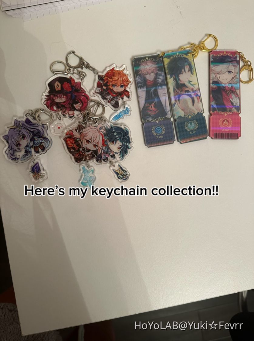My keychain collection yippee!!! 😋 Genshin Impact | HoYoLAB