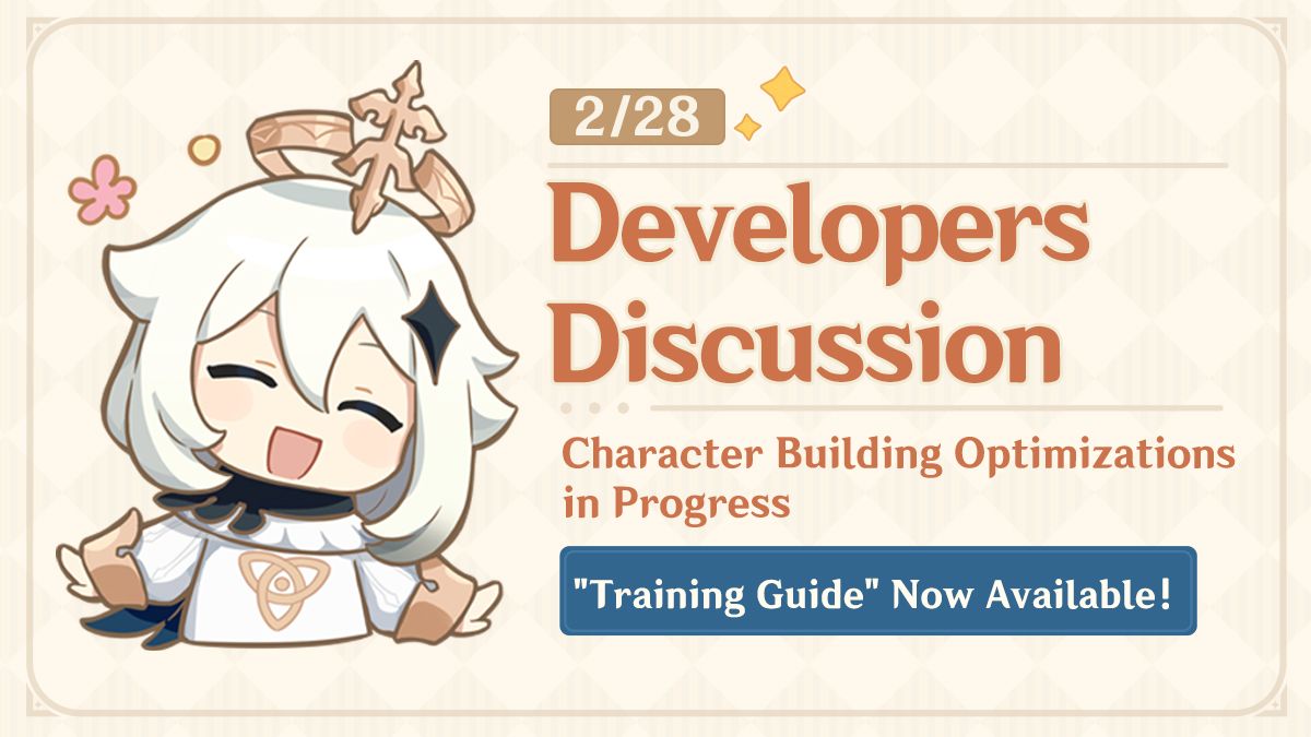 Character Building Optimizations Are in Progress~ "Training Guide" Now ...