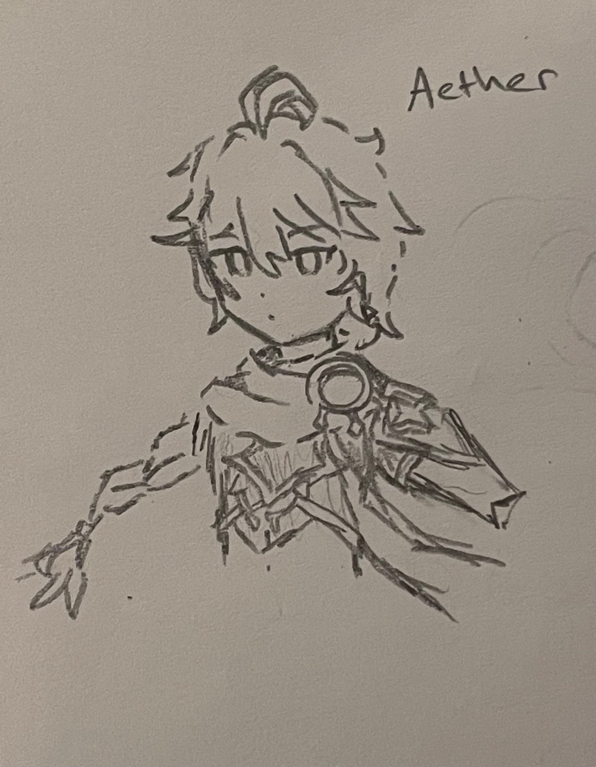 Rushed doodle of Aether Genshin Impact | HoYoLAB
