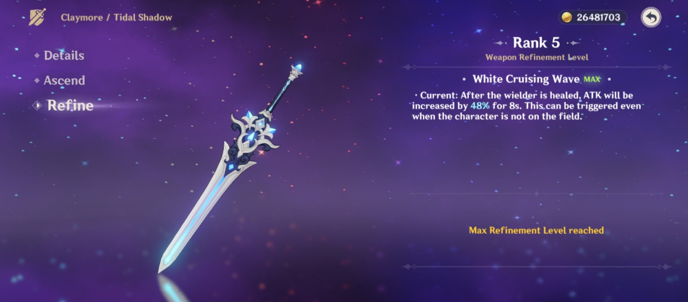 I have all the forgeable Claymores at Refinement Rank 5. Genshin Impact ...