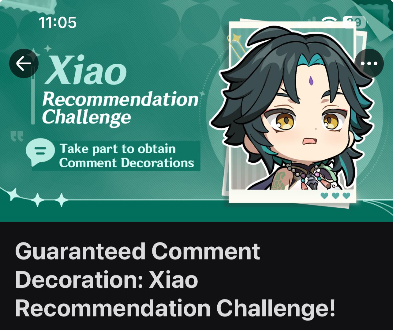 Xiao Recommendation Challenge: Theme 4 Genshin Impact | HoYoLAB