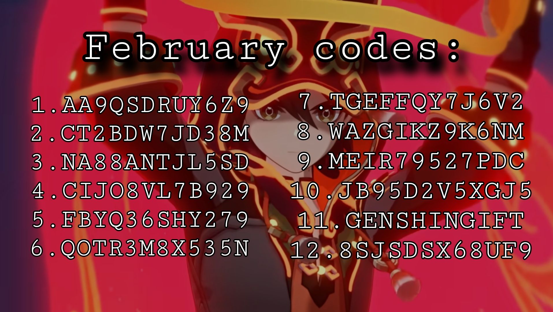 The codes I know about rn! Genshin Impact | HoYoLAB