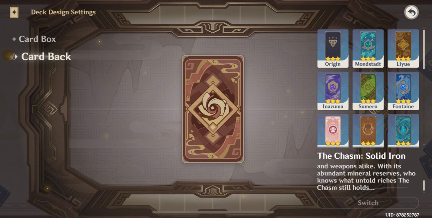 I got the special TCG card back! ^^ Genshin Impact | HoYoLAB