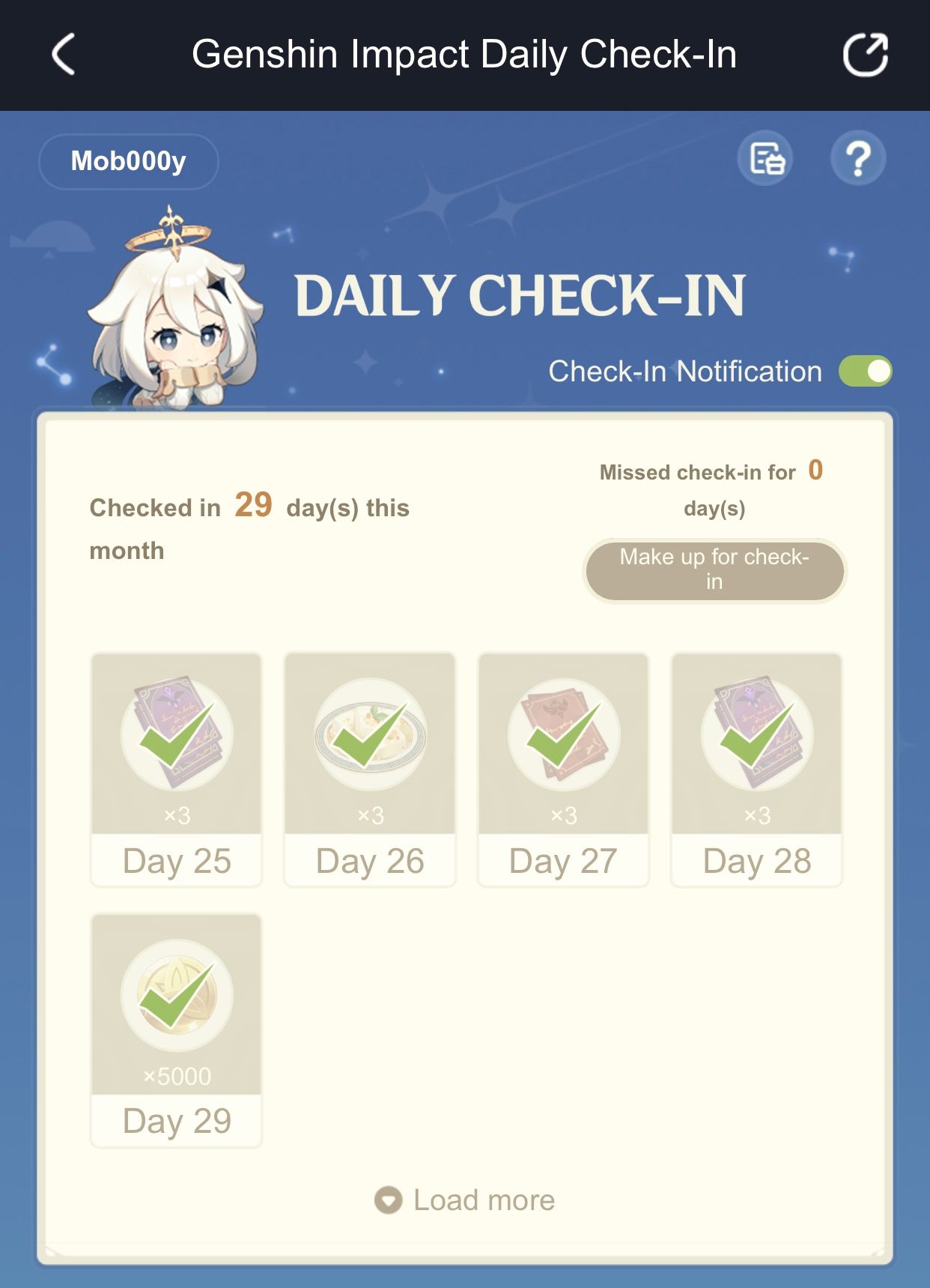 First Time Perfect Daily Check-in Genshin Impact | HoYoLAB