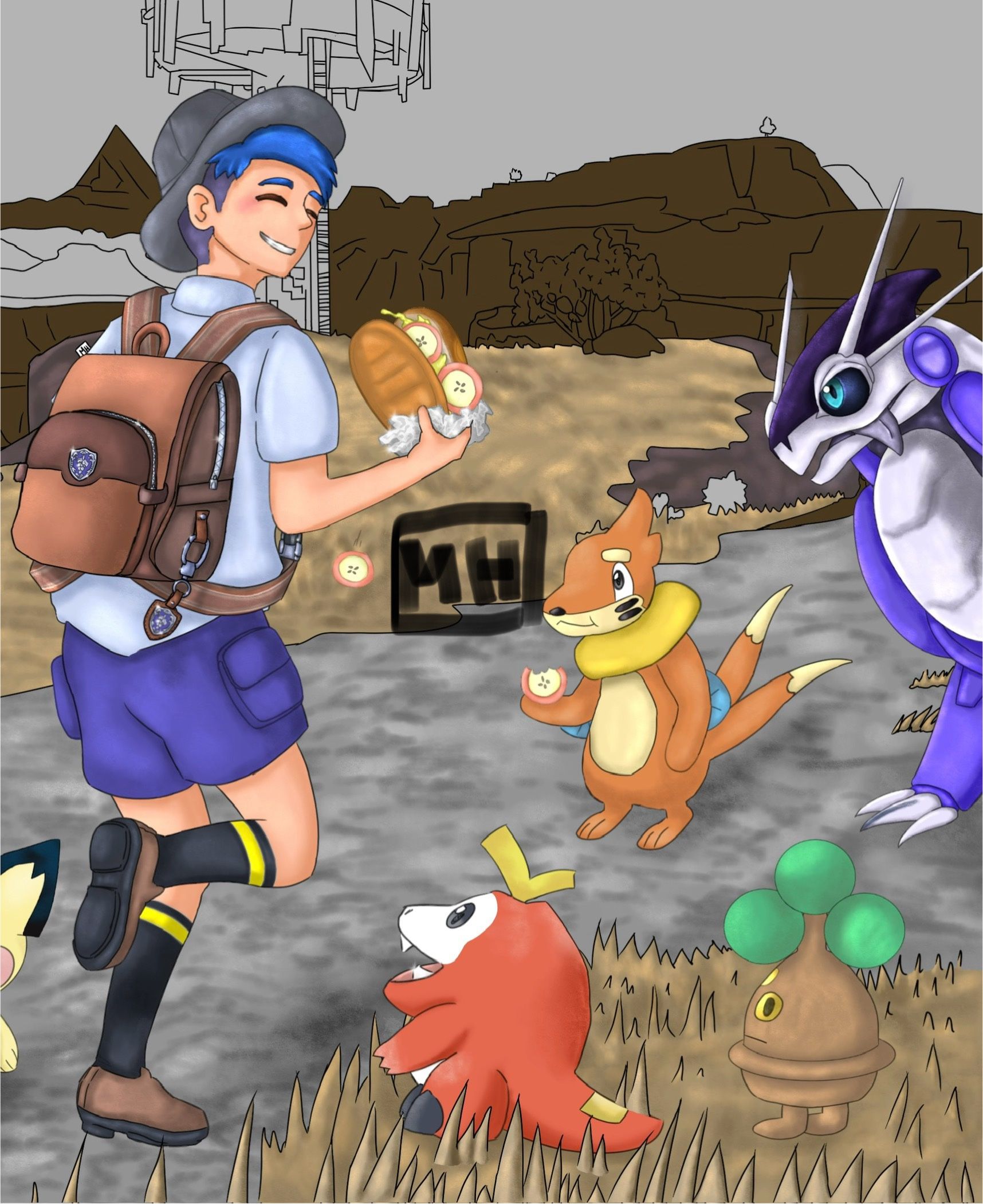 [W.I.P] (UPDATE With Colour) Pokemon Violet Thumbnail For My Friend 🏻 ...