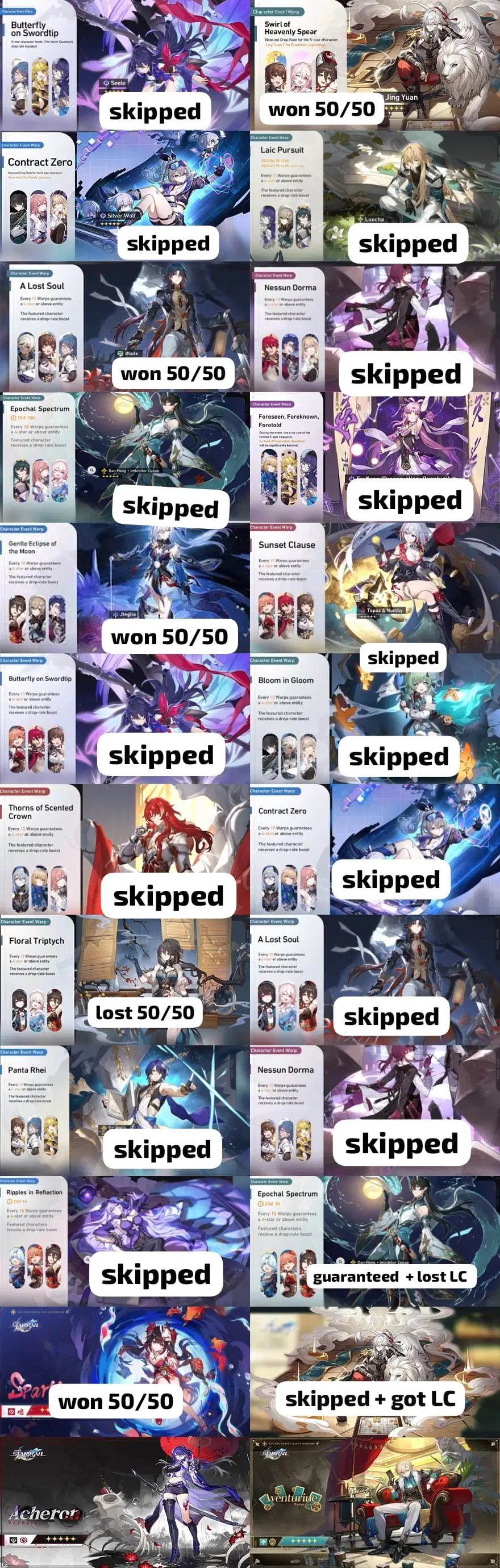 My HSR pull history Honkai: Star Rail | HoYoLAB