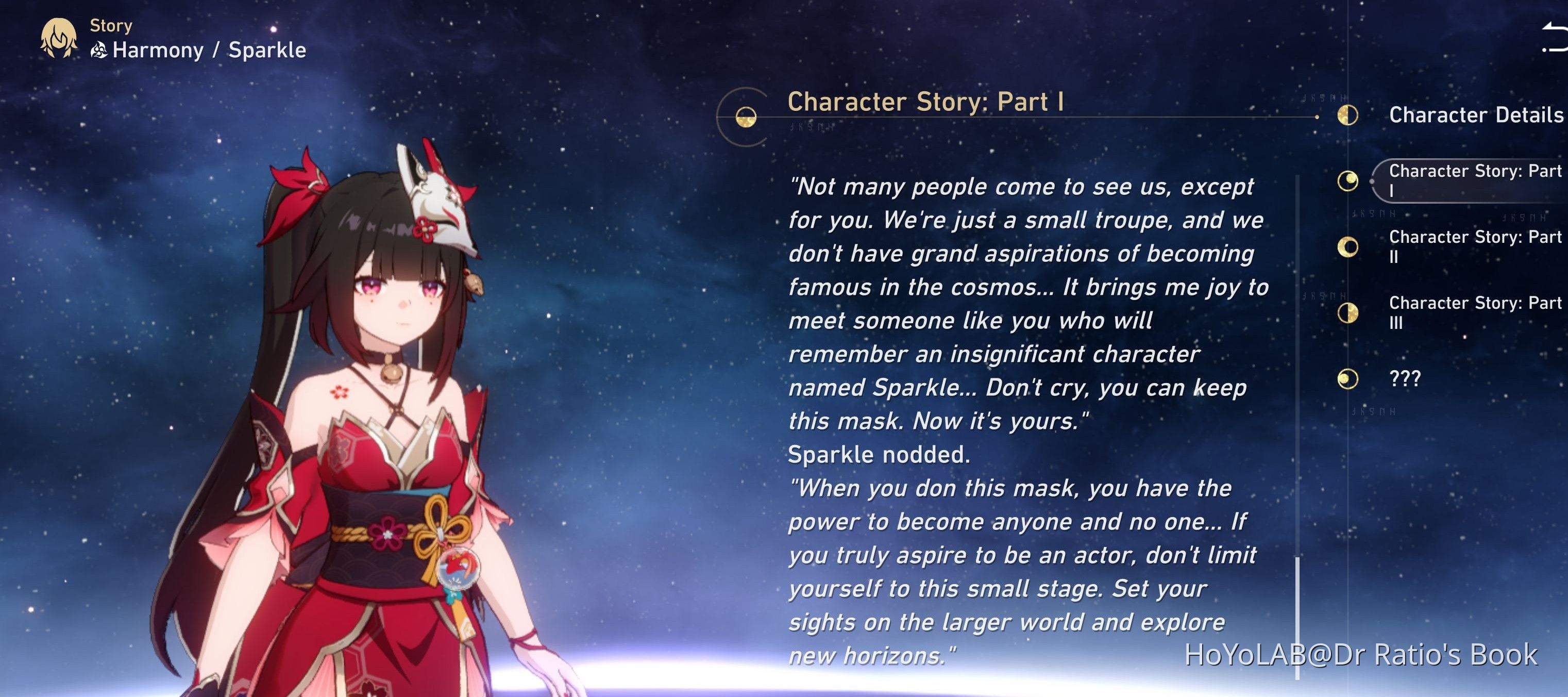 Can the lady who gave Sparkle her mask be Aha in disguise or just ...