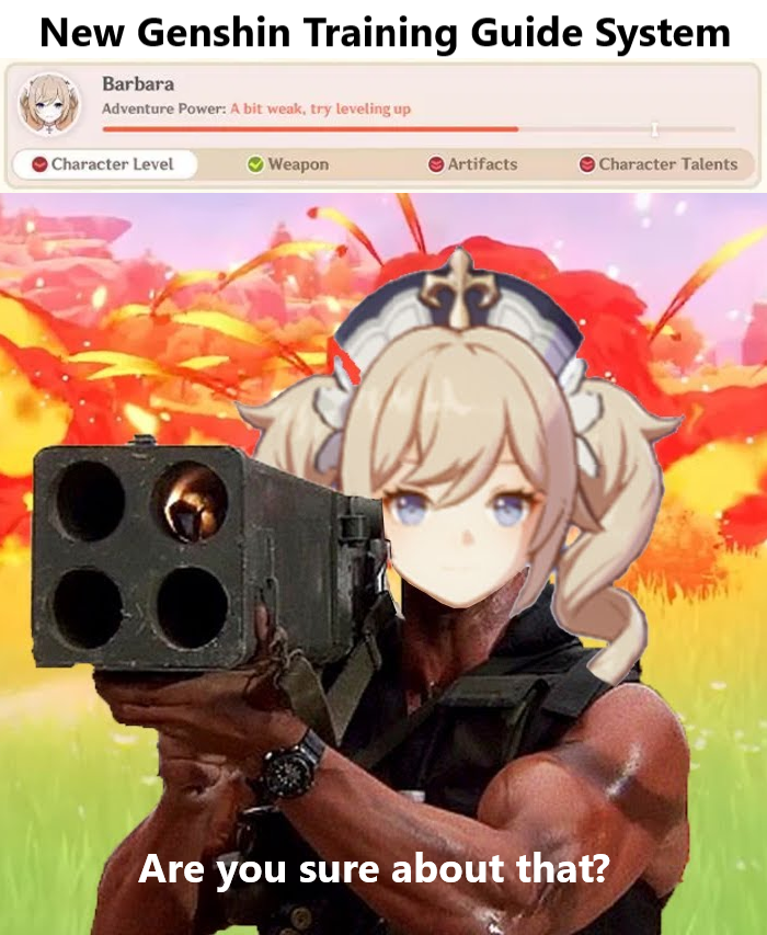 New Genshin Training Guide System meme Genshin Impact | HoYoLAB