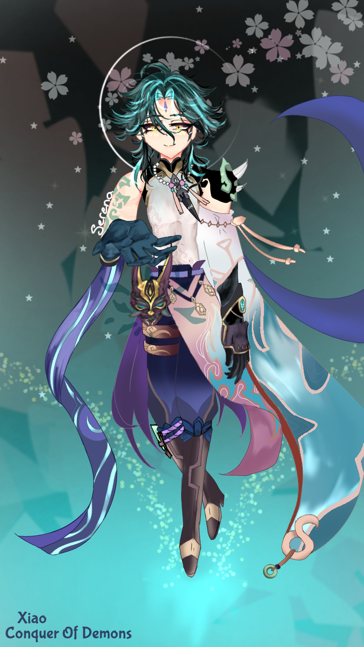 Xiao Fan Art :The Vigilant Yaksha BY : Serena S Genshin Impact | HoYoLAB