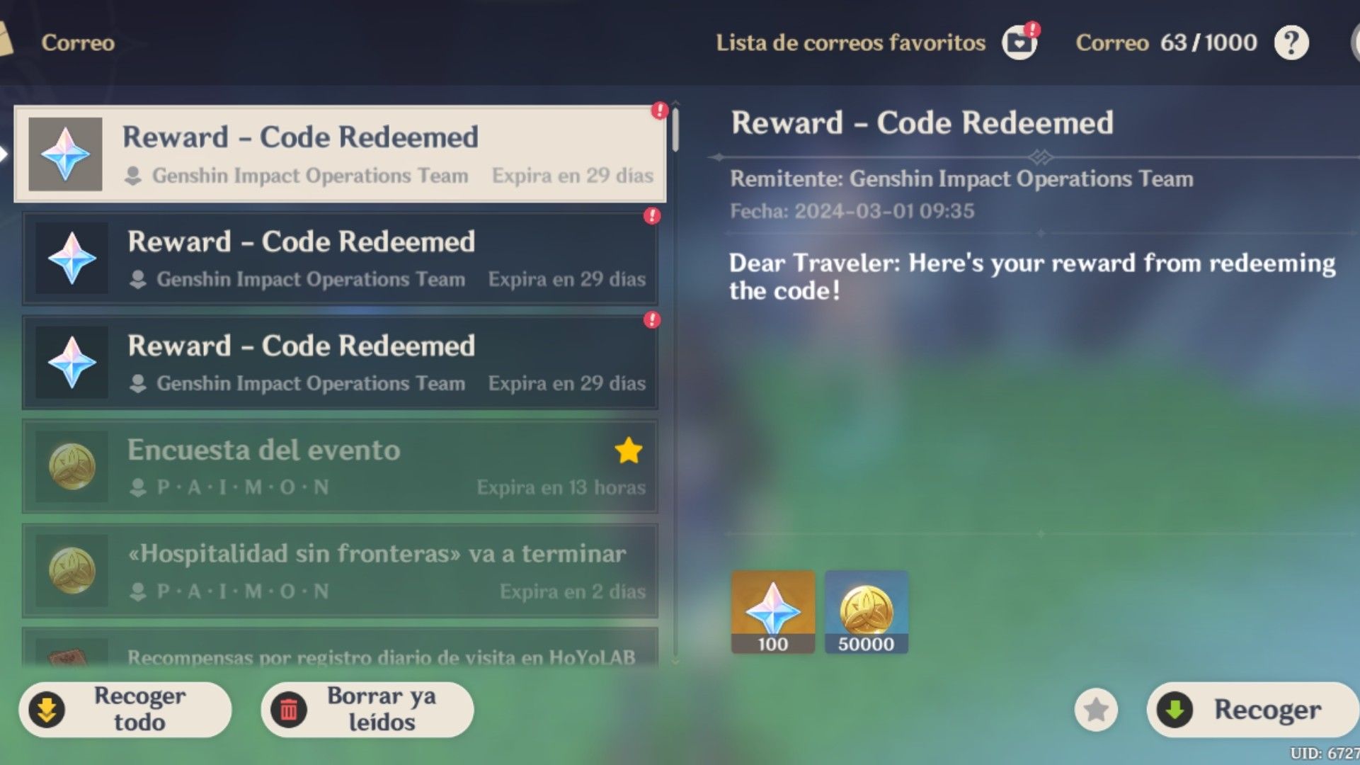 Codigos ☆ Genshin Impact | HoYoLAB