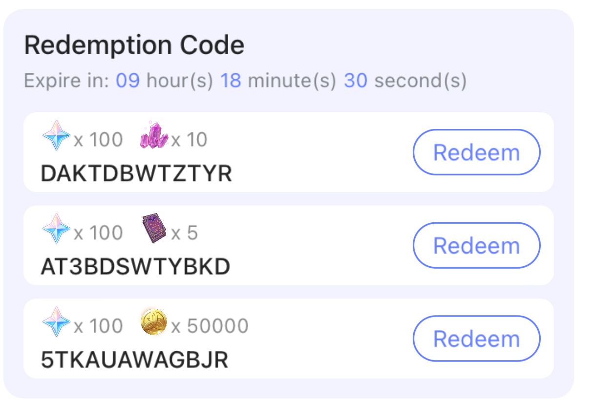 Redemption codes… Genshin Impact | HoYoLAB