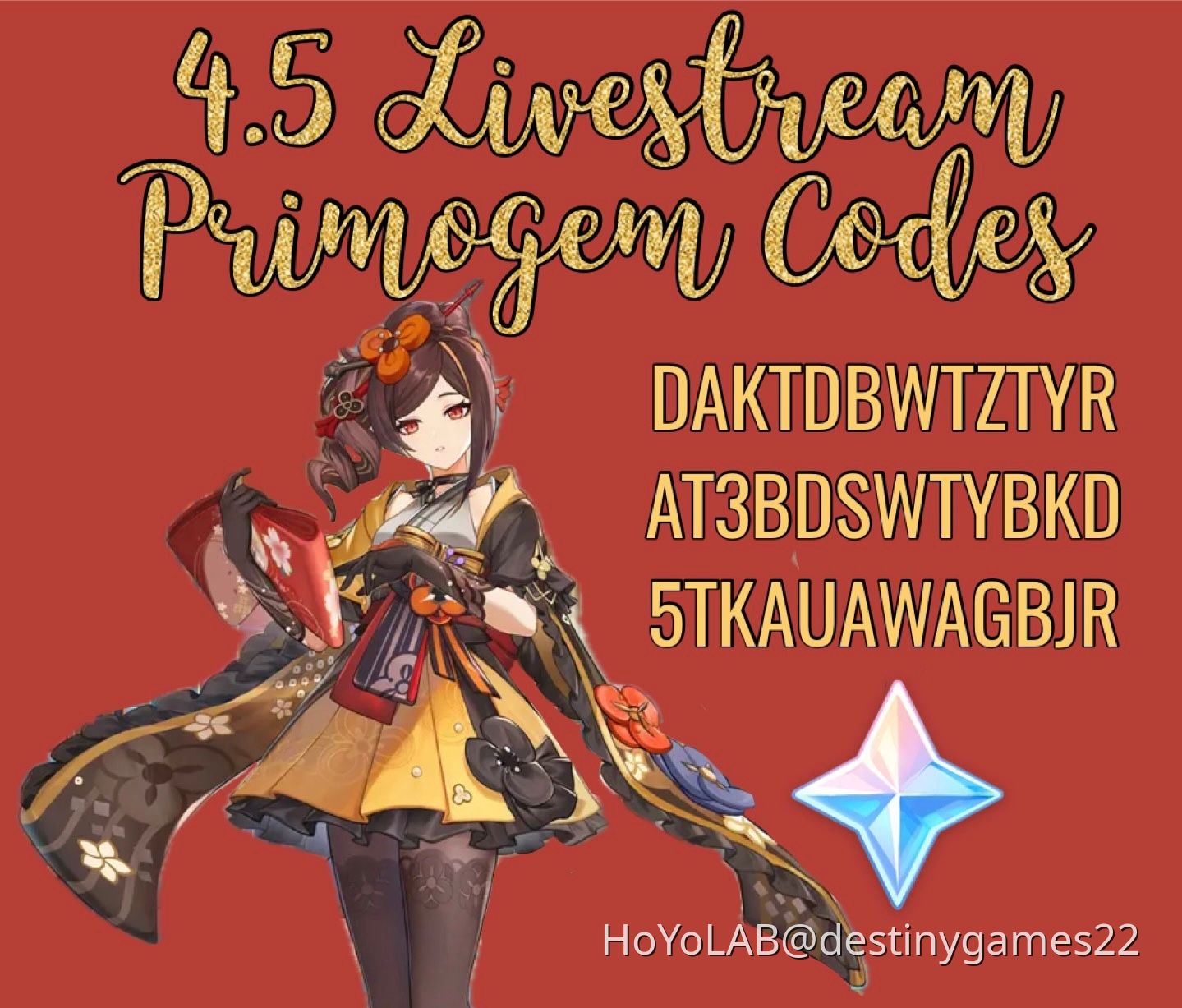 4.5 Livestream Primogem Codes Genshin Impact | HoYoLAB