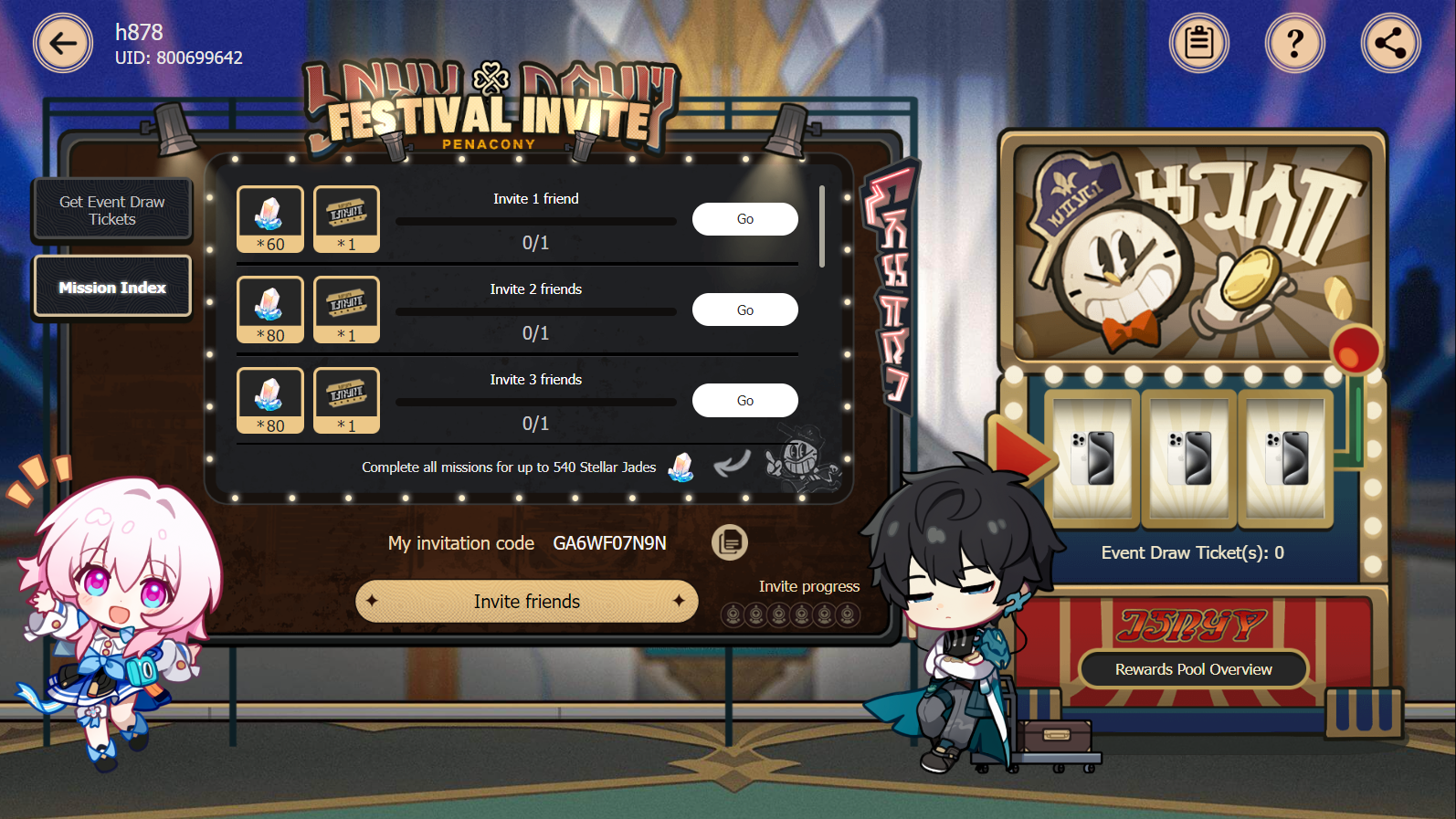 HSR Invite codes Honkai: Star Rail | HoYoLAB