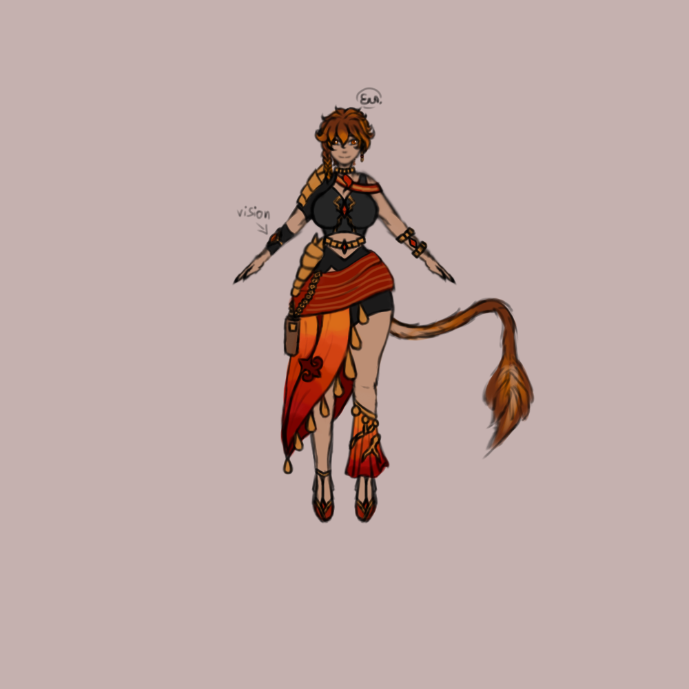 My sumeru oc Afilada redrawn Genshin Impact | HoYoLAB